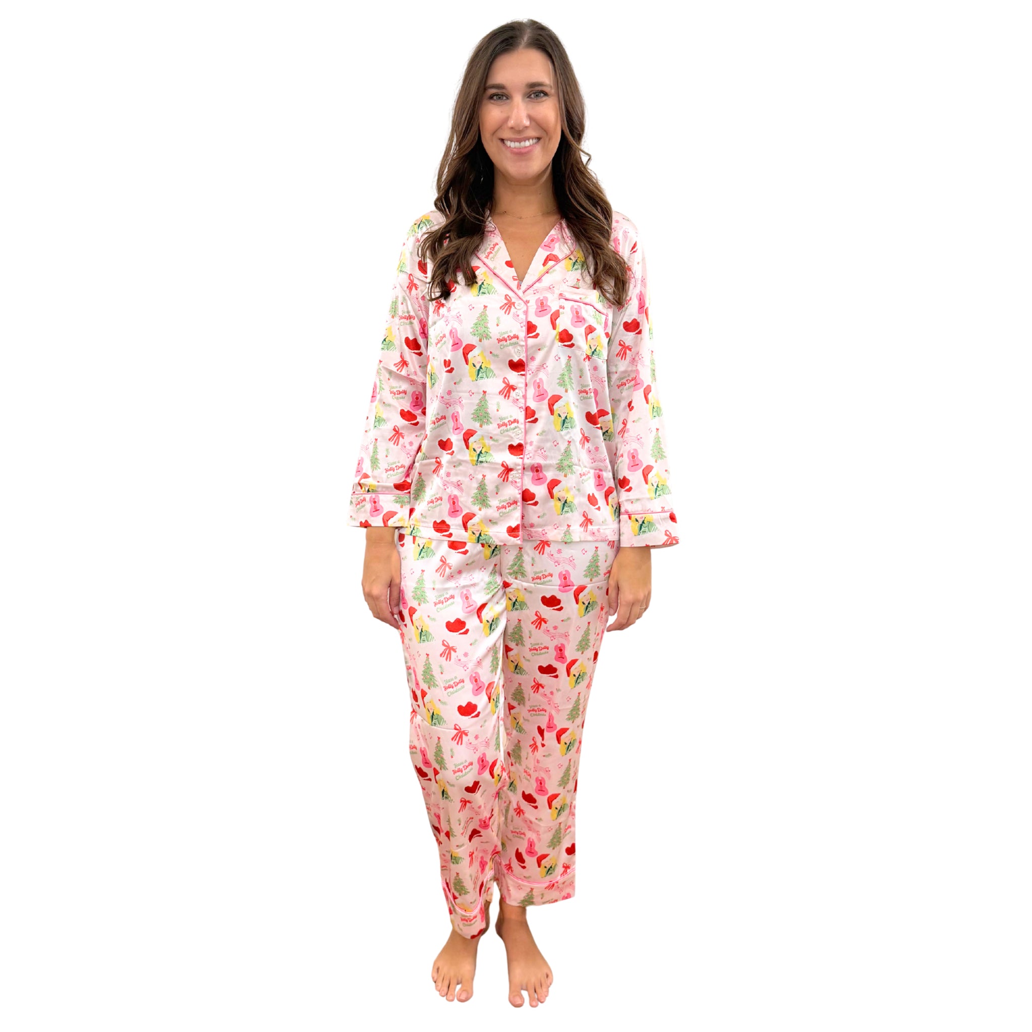Sparkle & Shine Satin Pajama Long Sleeve Set – Jane Marie
