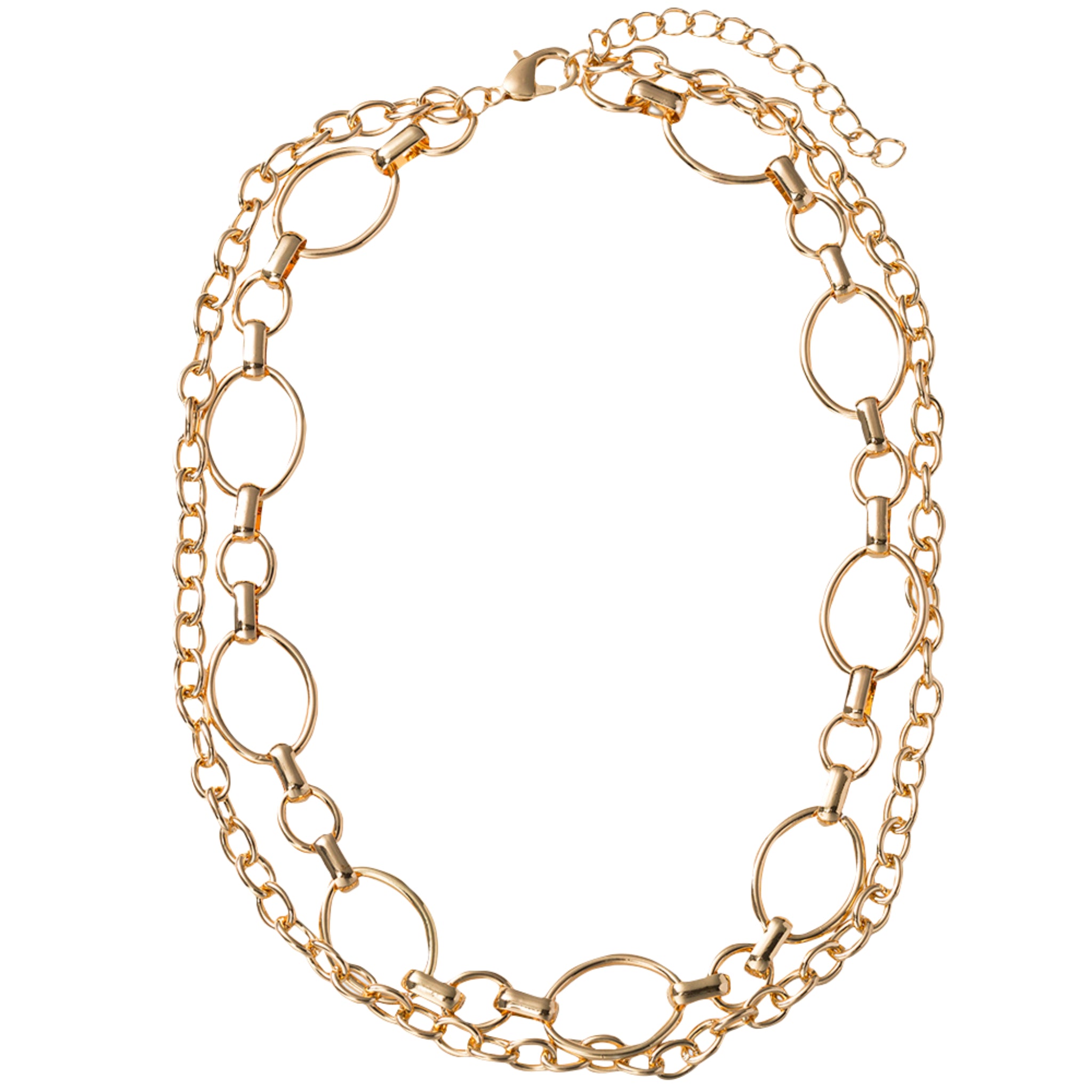 2 Layer Gold Chain Necklace – Jane Marie