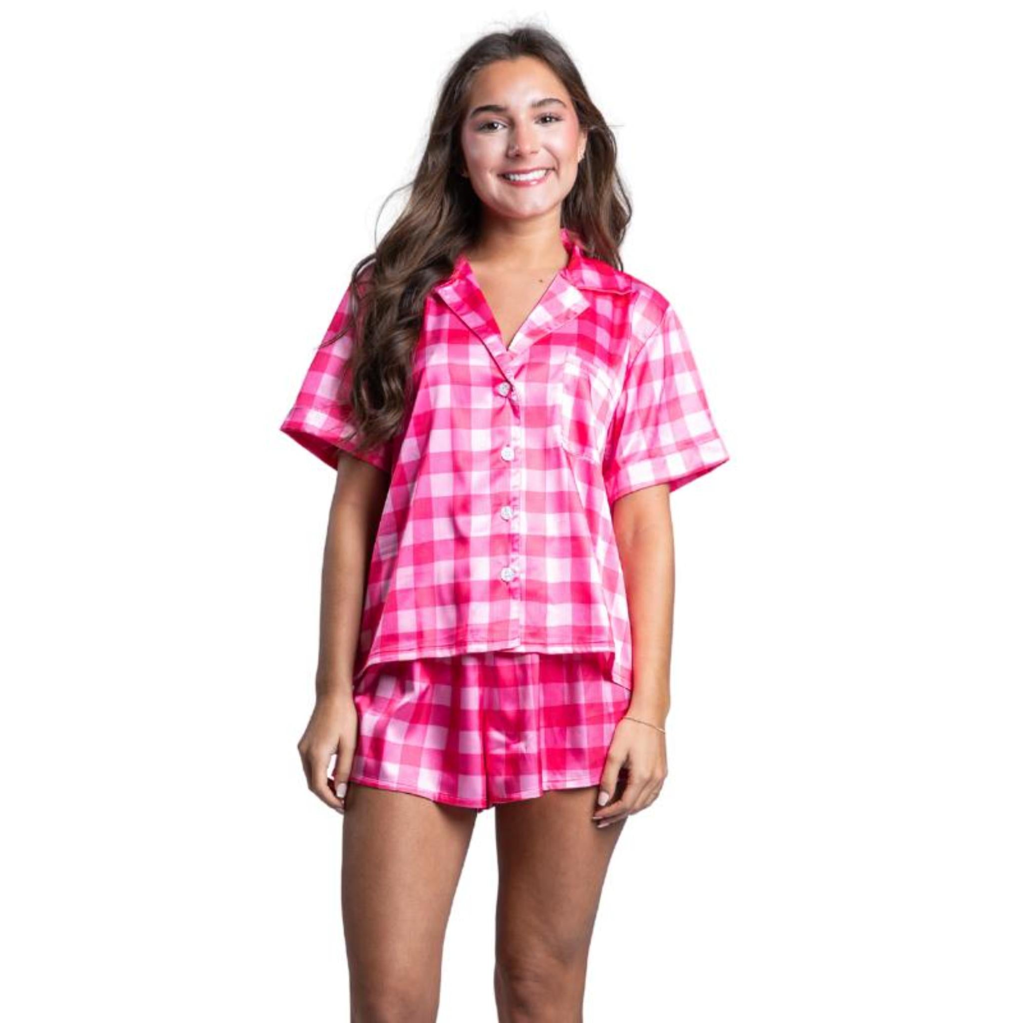 Preppy Girl Satin Pajama Short Set Assortment, No Display Package ...