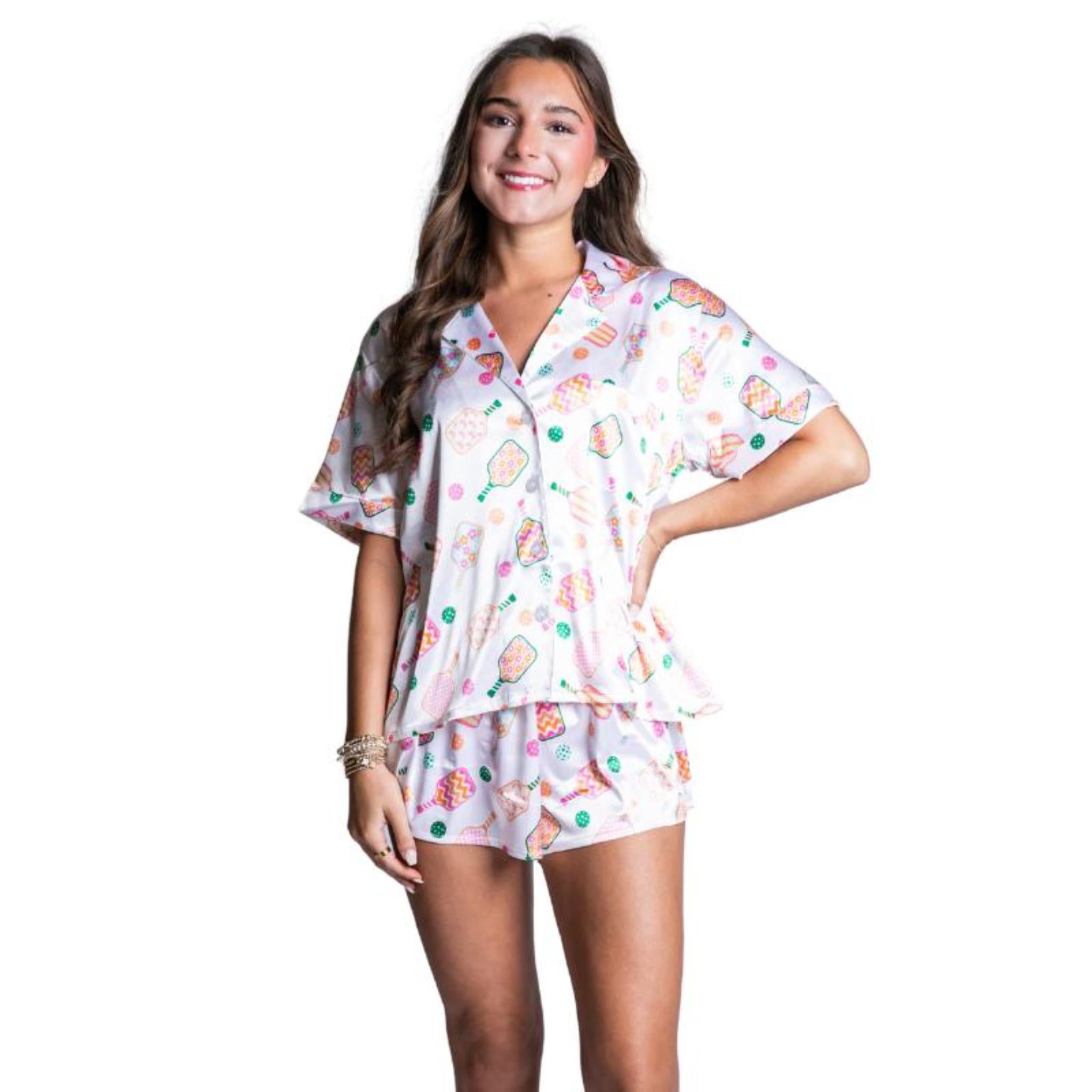 PickleBall Satin Pajama Short Set Assortment, No Display Package – Jane ...